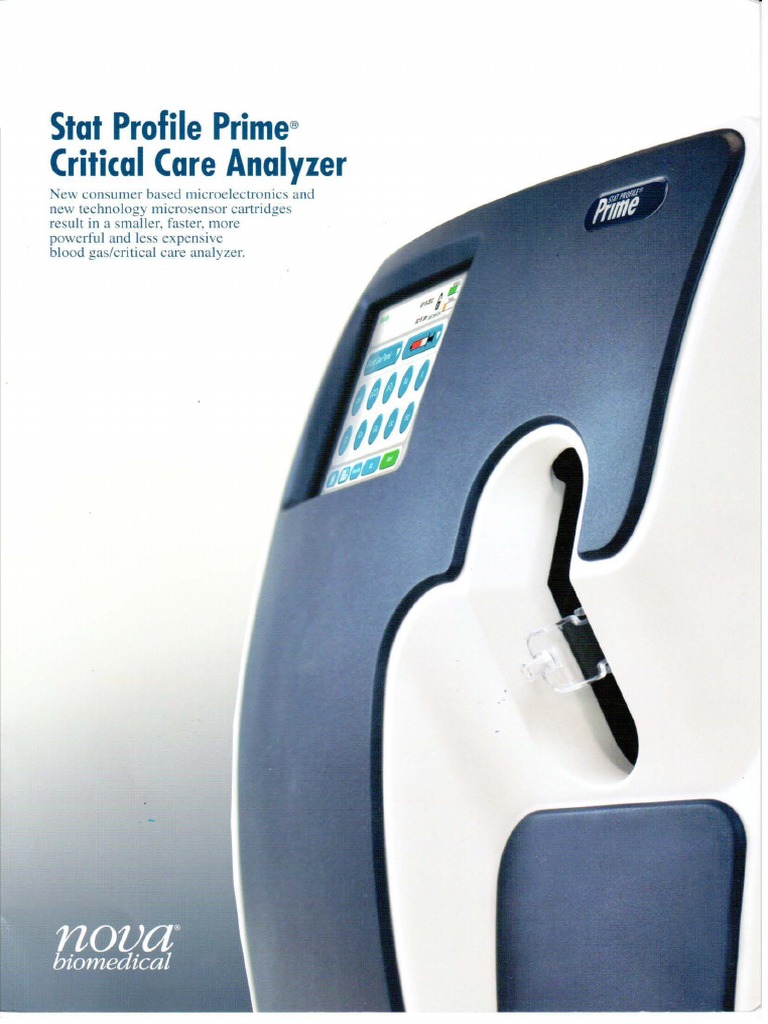 Stat Profile Prime Critical | PDF | Blood | Blood Plasma