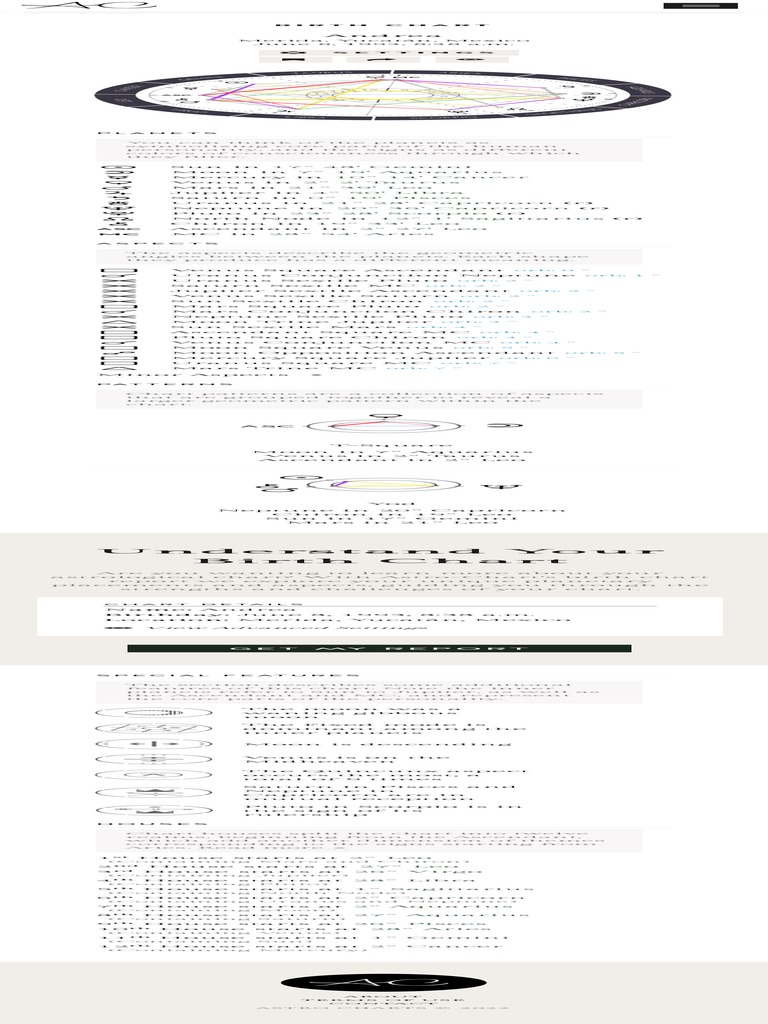 Andrea's Free Astrology Birth Chart | Download Free PDF | Planets In ...