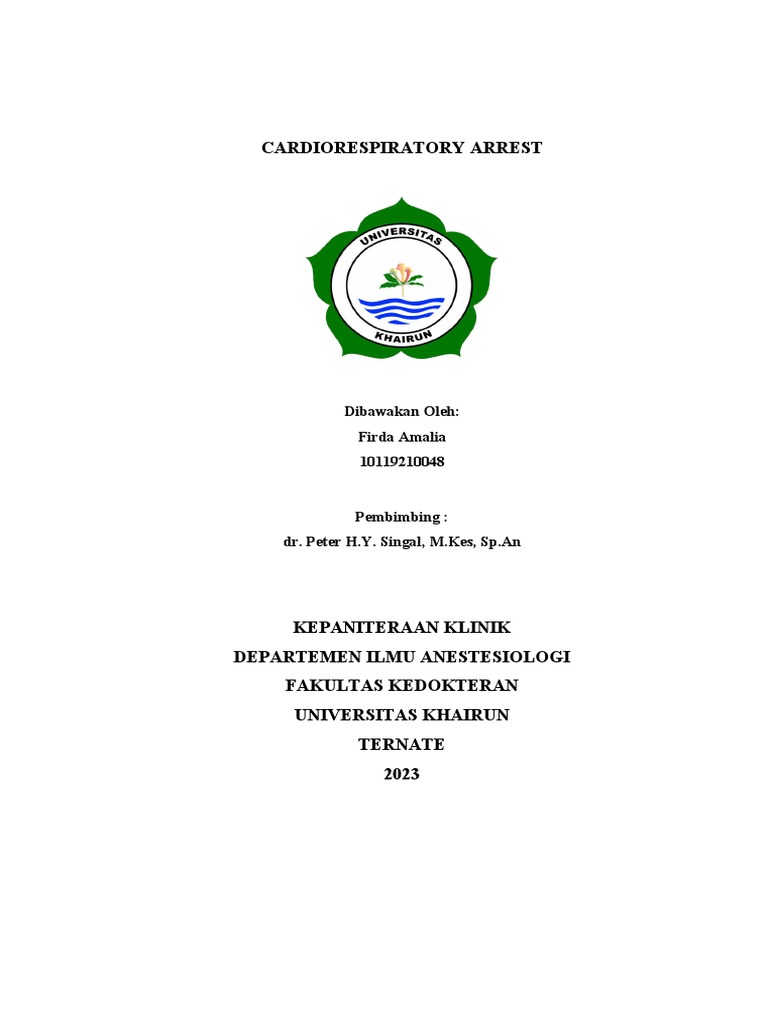 Cardiorespiratory Arrest Firda PDF