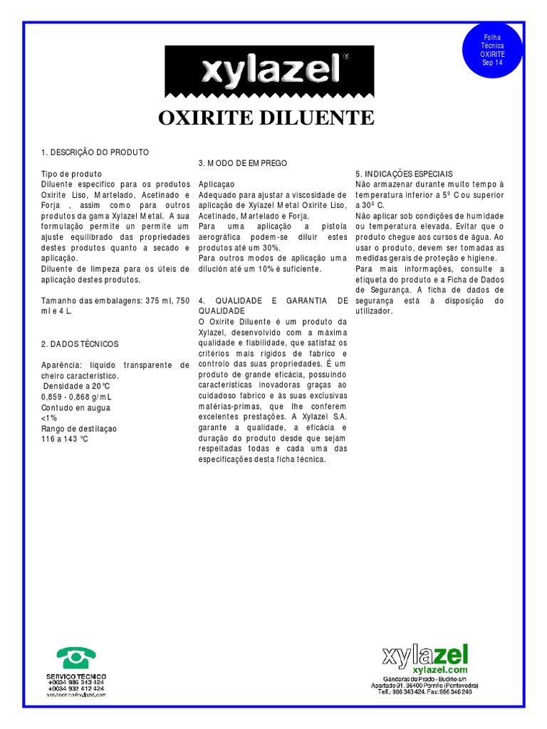 FTPT Oxiritediluente | PDF