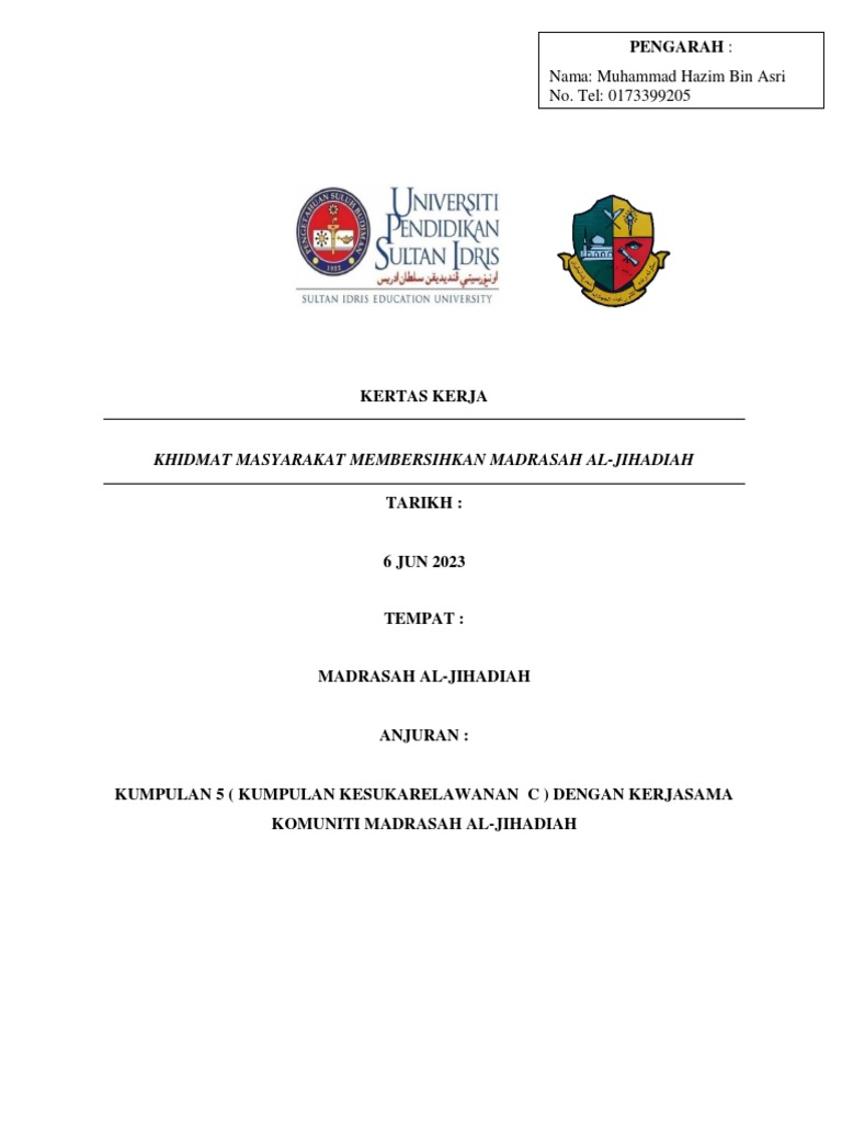 Kertas Kerja Kesukarelawanan 5C | PDF