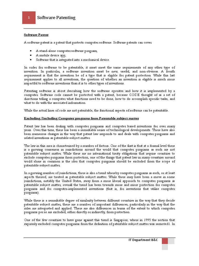 Software Patent | PDF