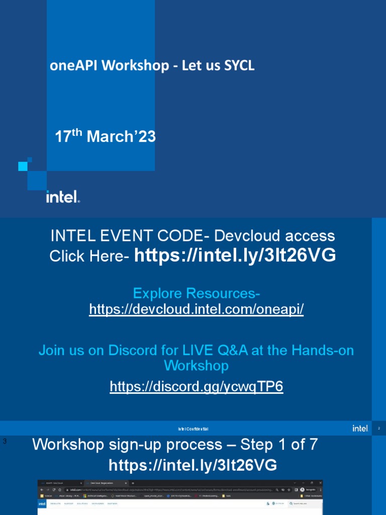 Intel DevCloud Setup Guide-16th March (1) .PPTX (1) | PDF