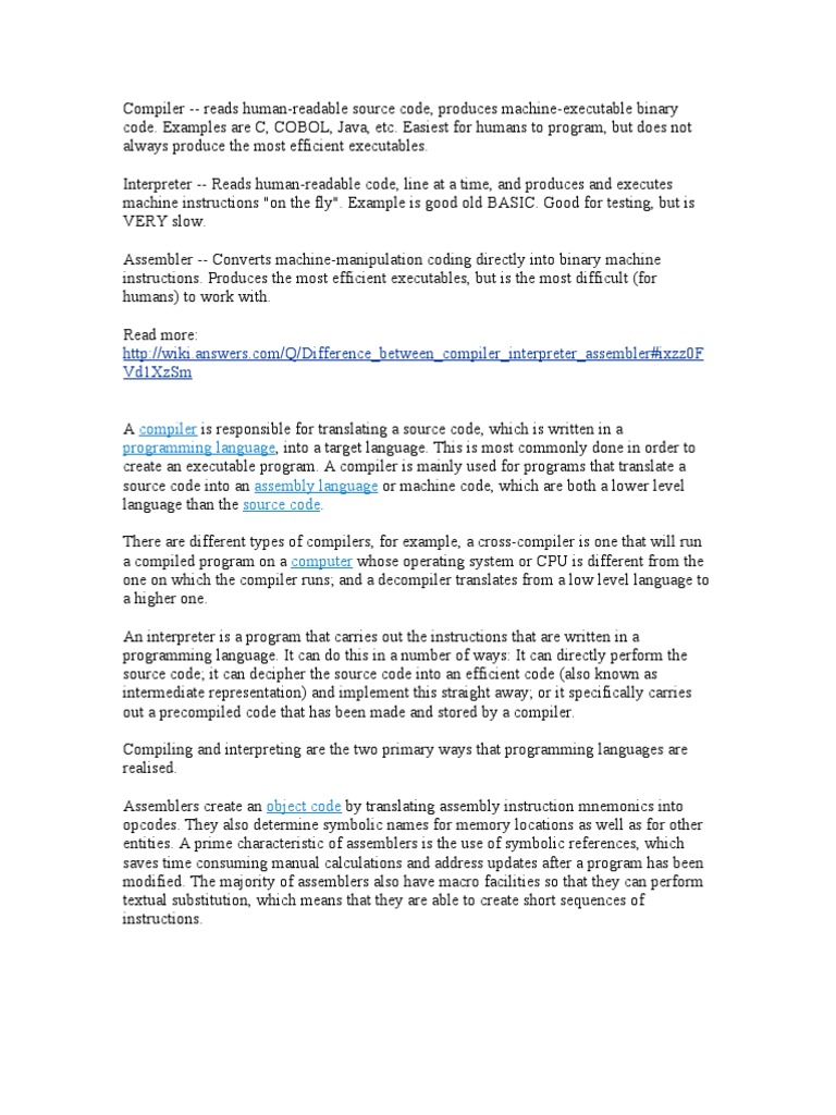 Vd1Xzsm: Compiler Programming Language Assembly Language Source Code | PDF