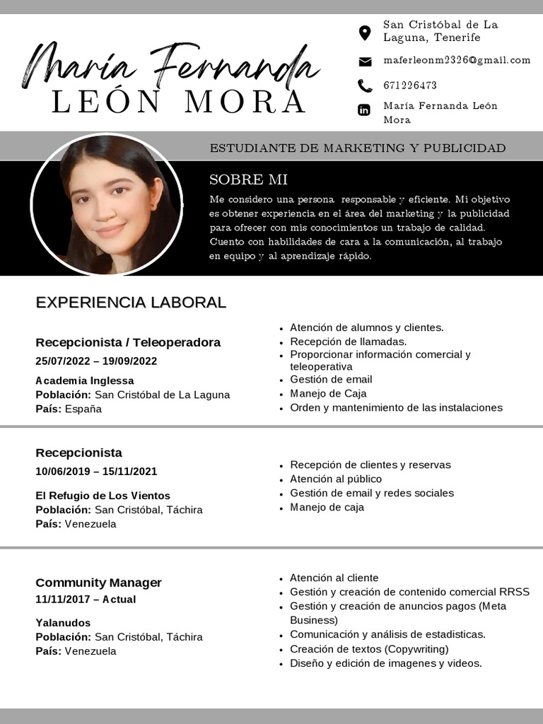 CV Mafer Leon | PDF | Marketing | Publicidad