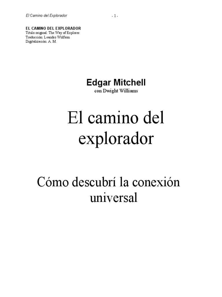 1 Mitchell Edgar El Camino Del Explorador | PDF | Experiencia | Realidad