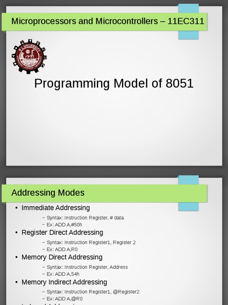COI2 Programming Model of 8051 | PDF | Computer Engineering | Classes ... COI2 Programming Model of 8051 | PDF | Computer Engineering | Classes ...