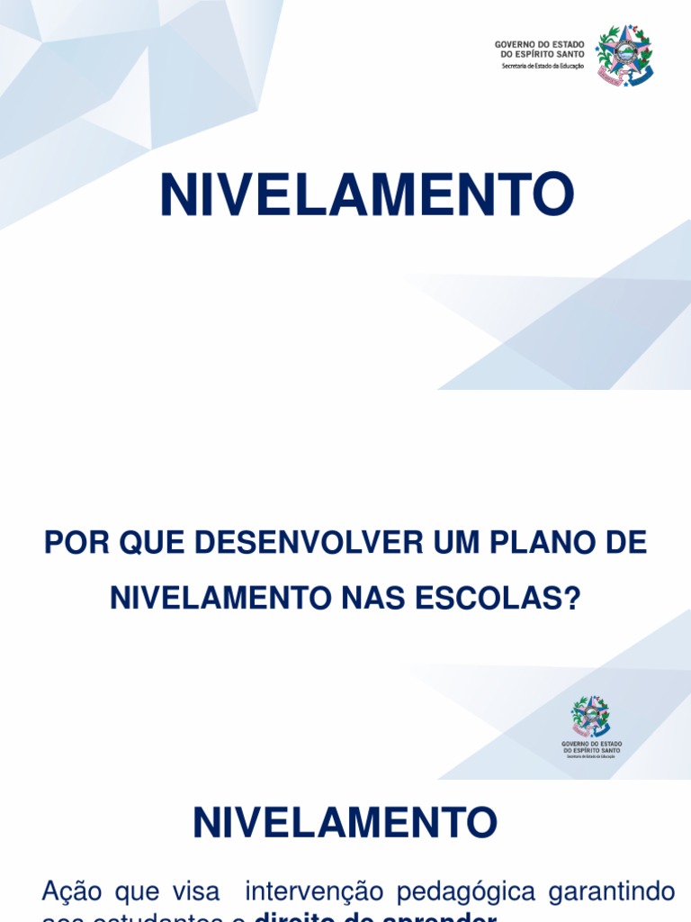 Reunião - SEDU - Nivelamento | PDF