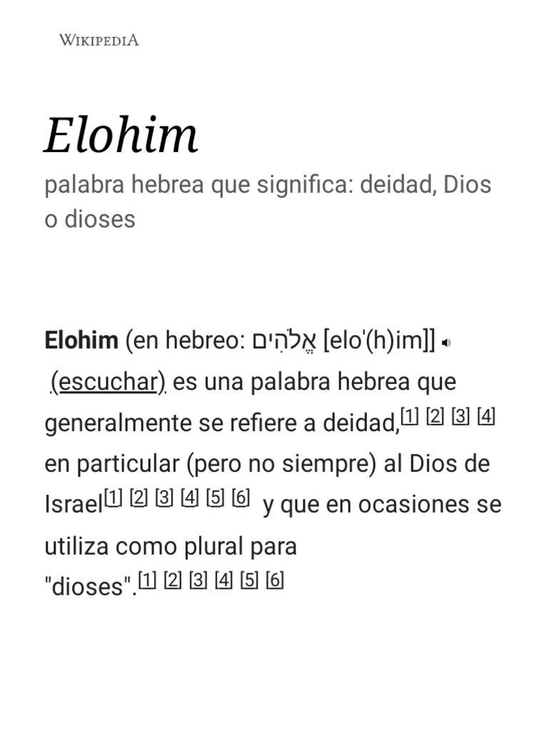 Elohim | PDF | Contenido bíblico | Mitología