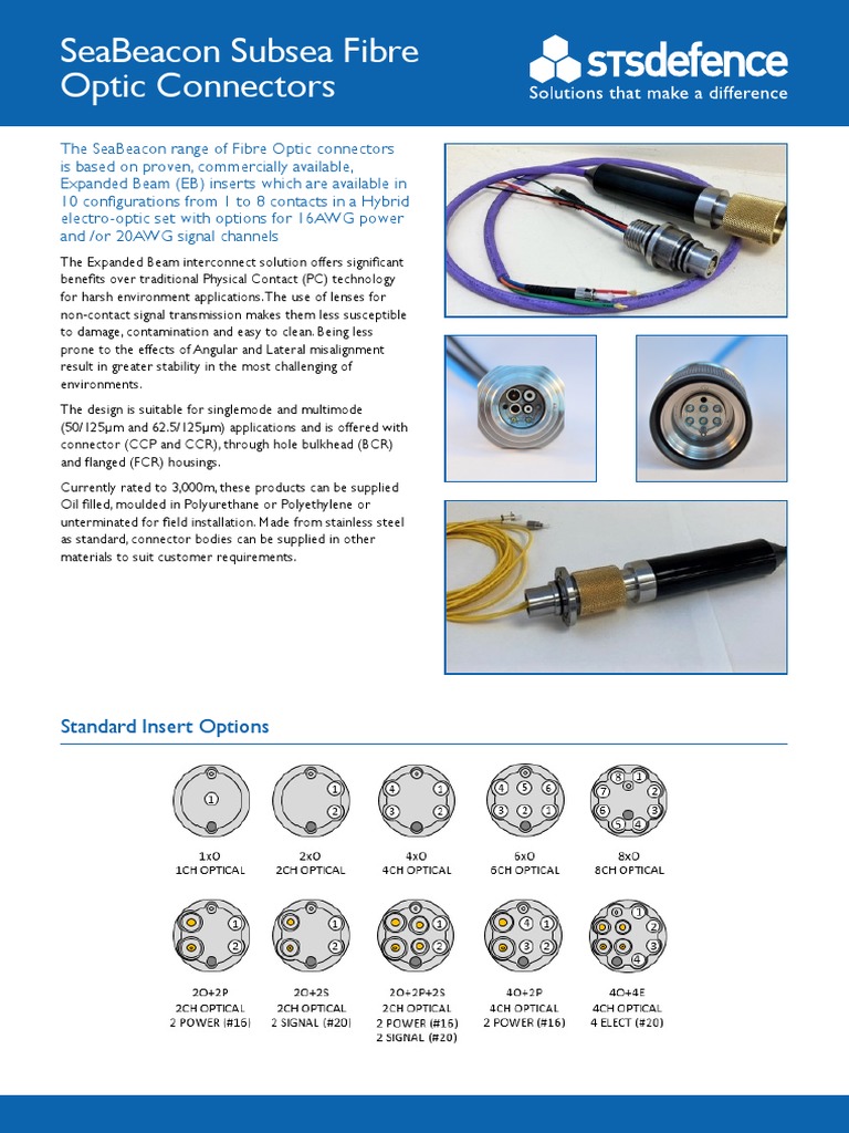 STS Defence Datasheet SeaBeacon e Versions | PDF | Optical Fiber ...