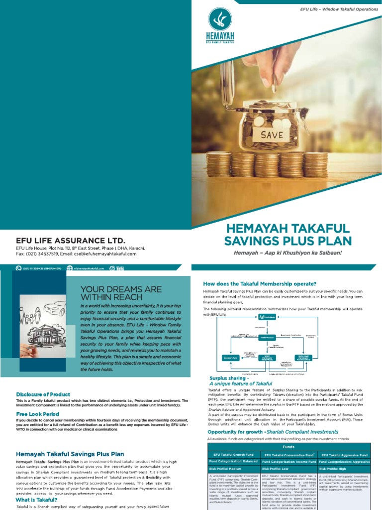 Hemayah Takaful Savings Plus Plan | PDF | Investing | Islamic Banking ...
