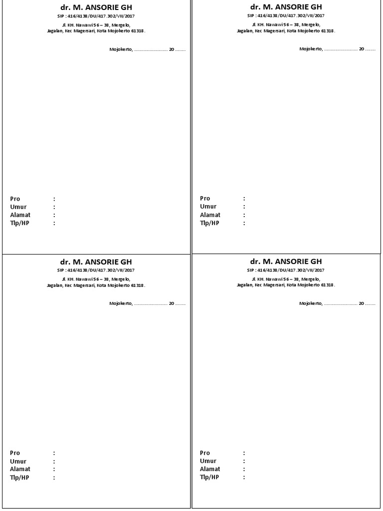 Surat Resep Dokter | PDF