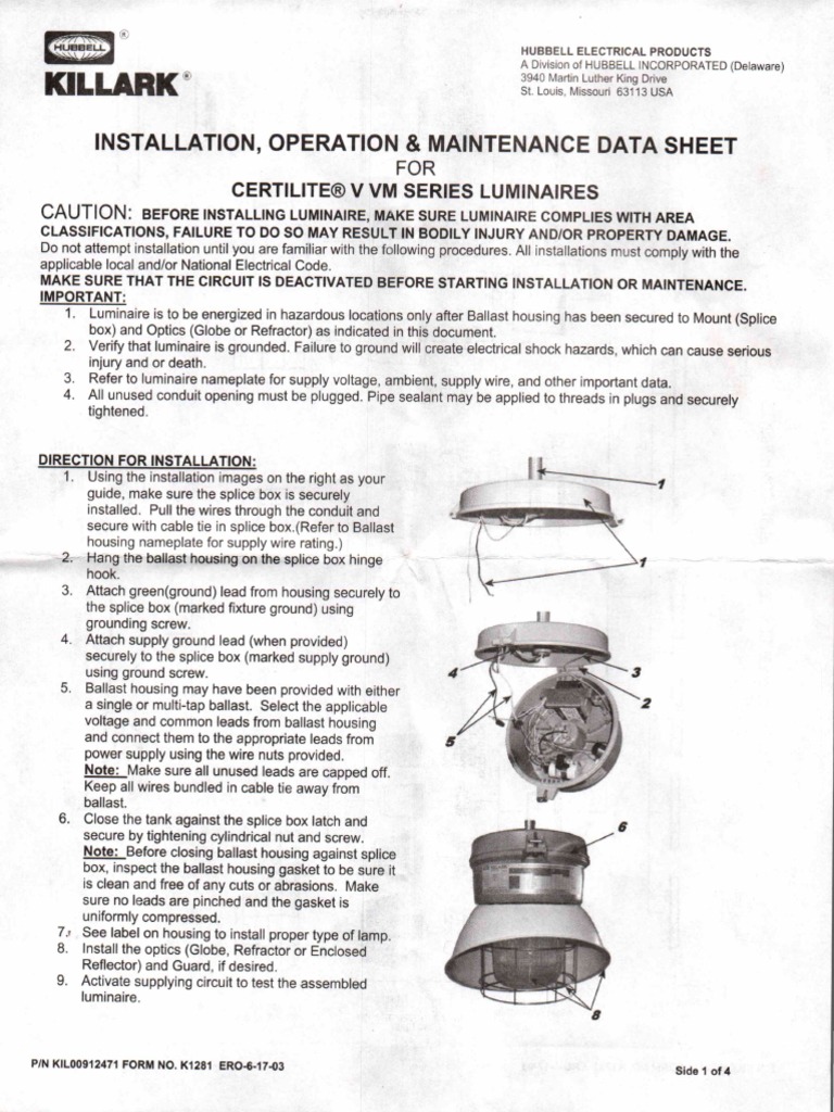 Luminarias Killark | PDF