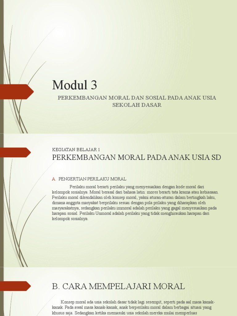 Pendidikan Di SD Modul 3 | PDF | Kesehatan Holistik