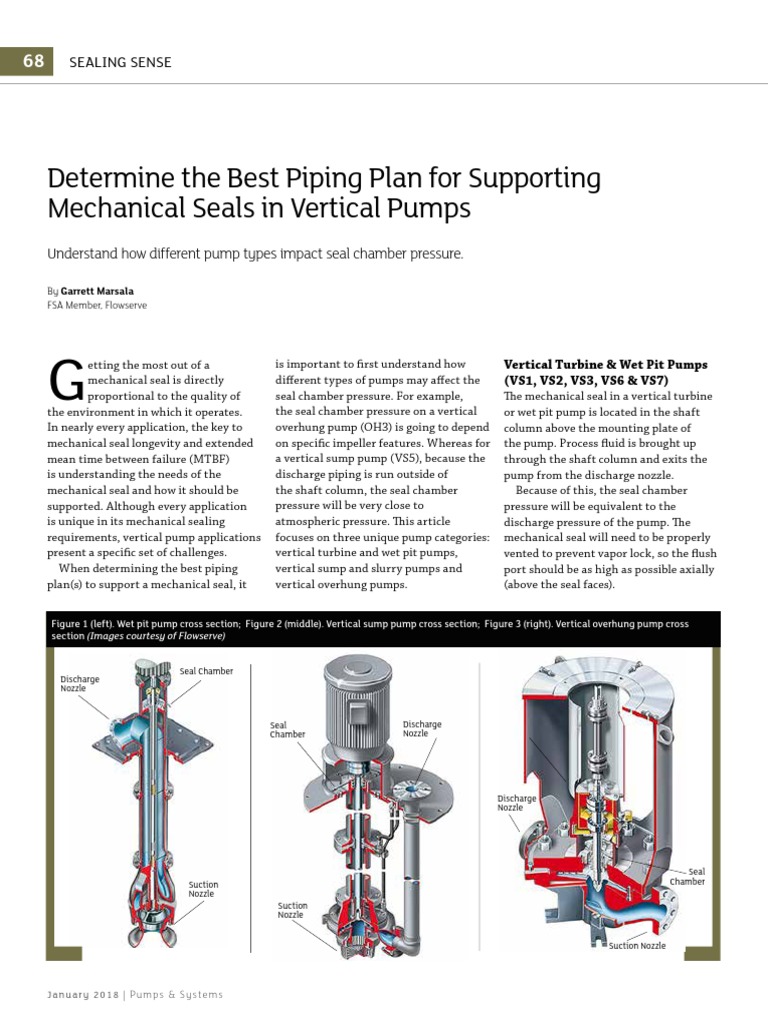 Piping Plans Vertical Pumps - FSA | PDF | Pump | Mechanical Engineering