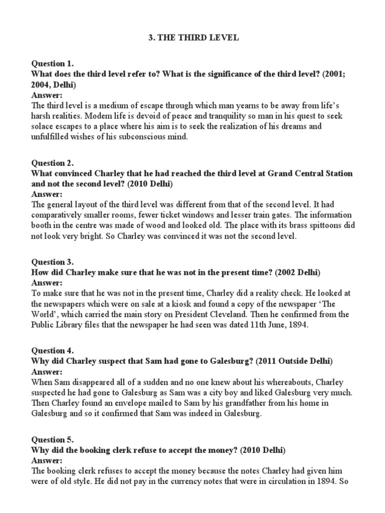 The Third Level | PDF