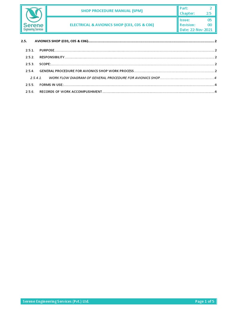 2.5 Electrical & Avionics Shop (c03, c05 & c06) | PDF | Computing | Systems Engineering
