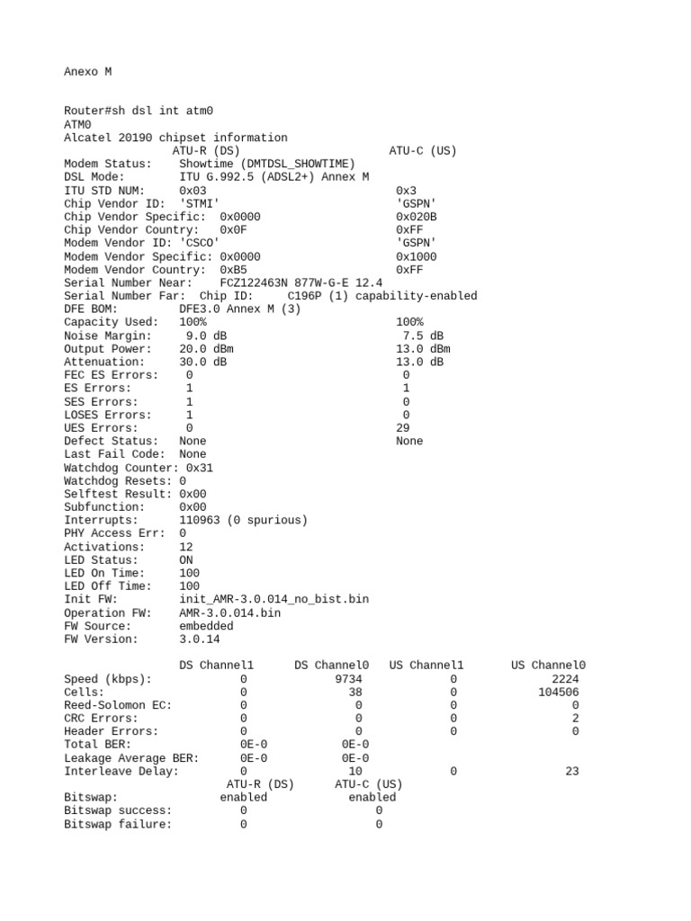 Perfil Anex M | PDF | Internet Protocols | Communications Protocols
