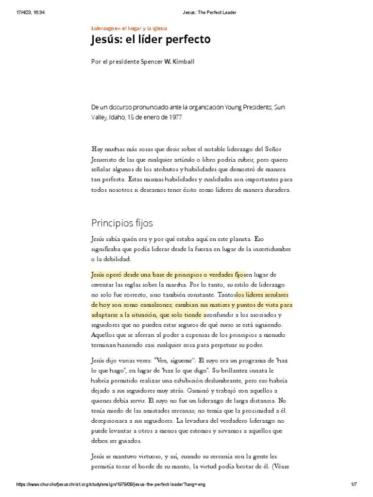 Jesus - The Perfect Leader | PDF | Jesús | Liderazgo