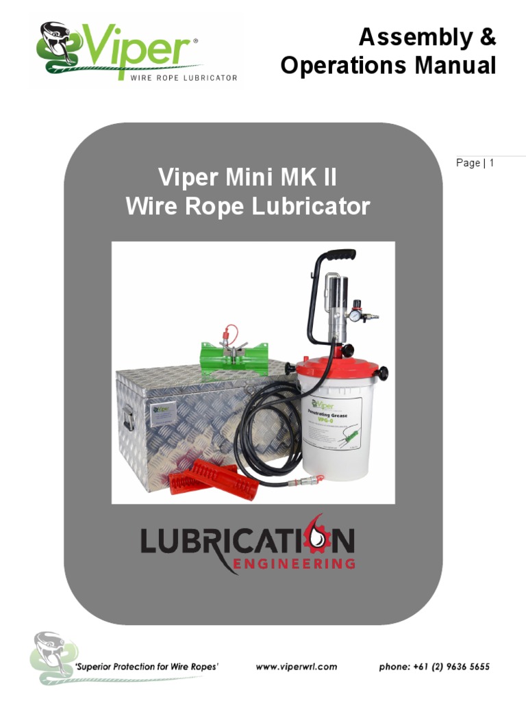 Viper Mini MKII Assembly Operation Manual 1020 V1 | PDF