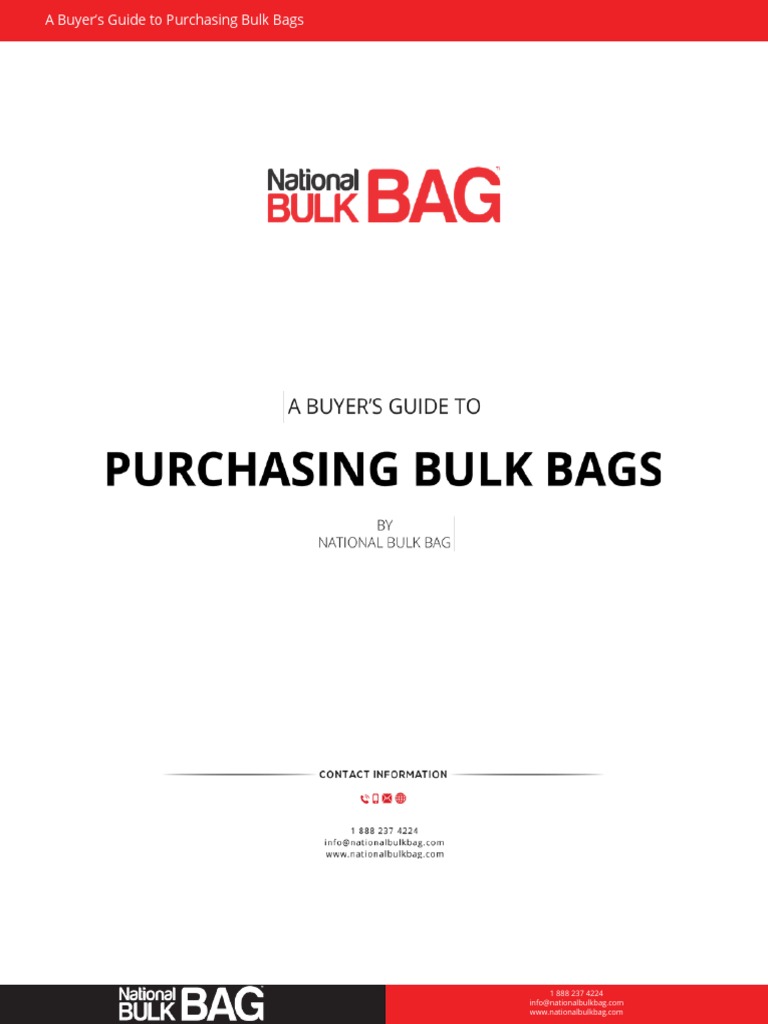 A Buyer's Guide To Purchasing Bulk Bags - National Bulk Bag | PDF ...