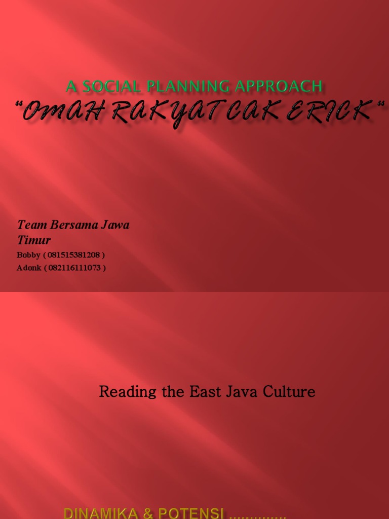 Omah Rakyat Cak Erick | PDF | Ilmu Sosial | Sejarah