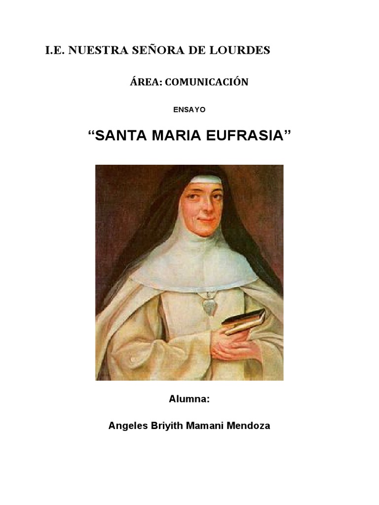 Ensayo de Santa Maria Eufrasia | PDF