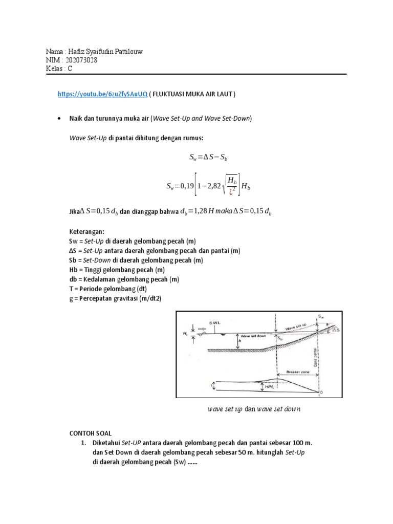 Rumus Fluktuasi Muka Air Laut | PDF