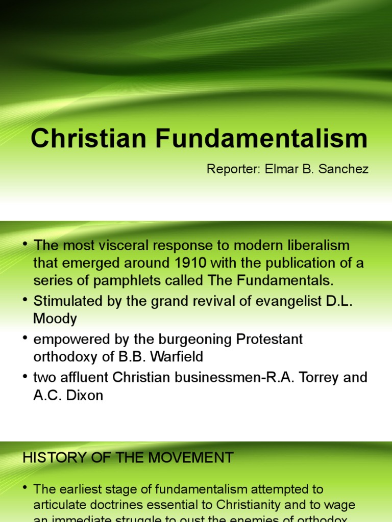 Christian Fundamentalism | PDF | Christian Fundamentalism | Abrahamic ...