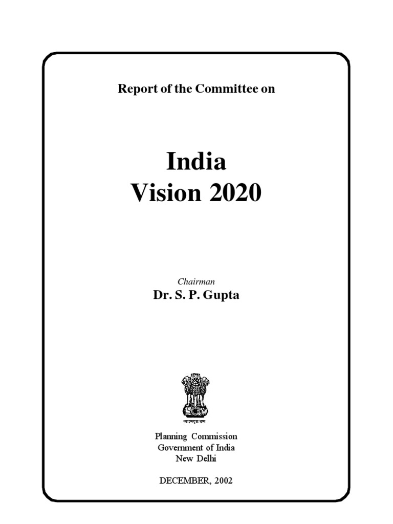 India Vision 2020 - Planning Commission | PDF | Water Resources ...