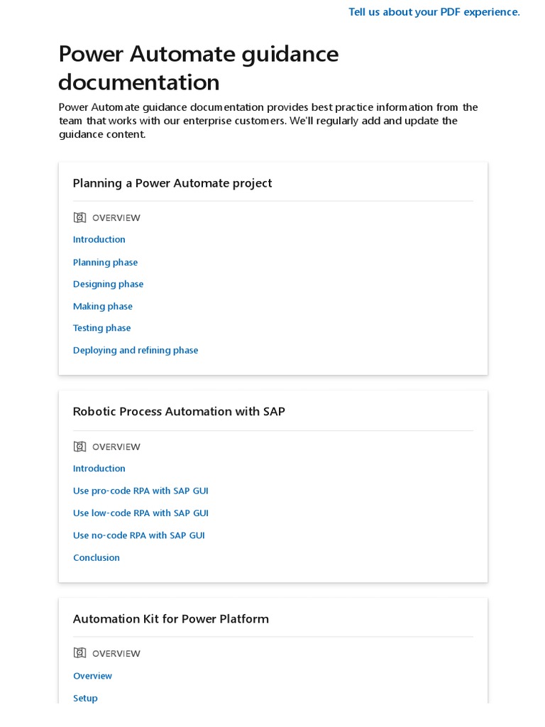 Power Automate Project Planning Guide | PDF
