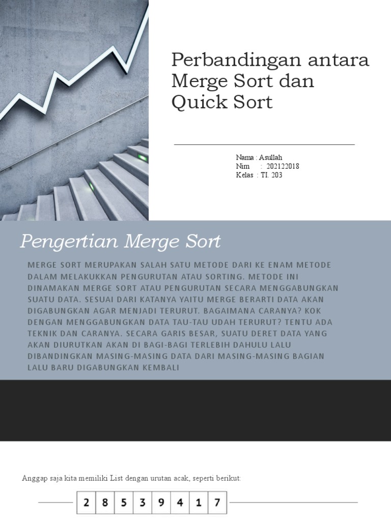 Perbandingan Antara Merge Sort Dan Quick Sort | PDF