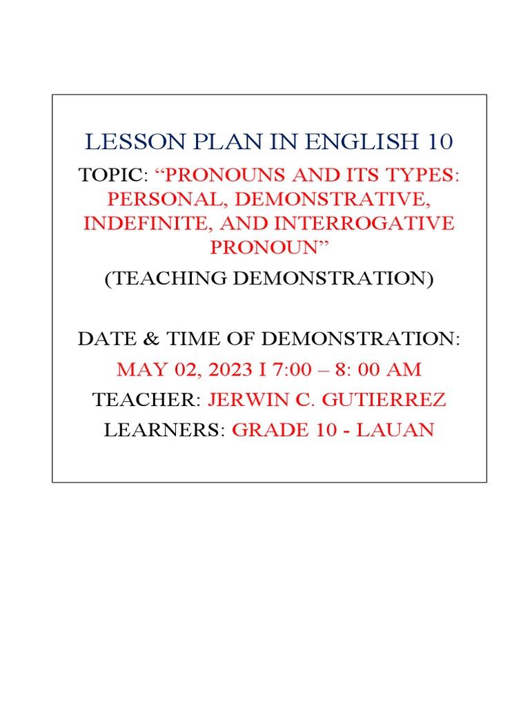 ENGLISH-10-TEACHING-DEMO-FINAL | PDF