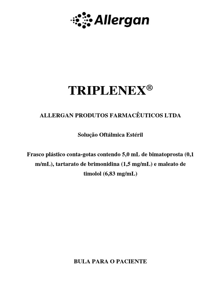 Triplenex | PDF | Glaucoma | Inflamação