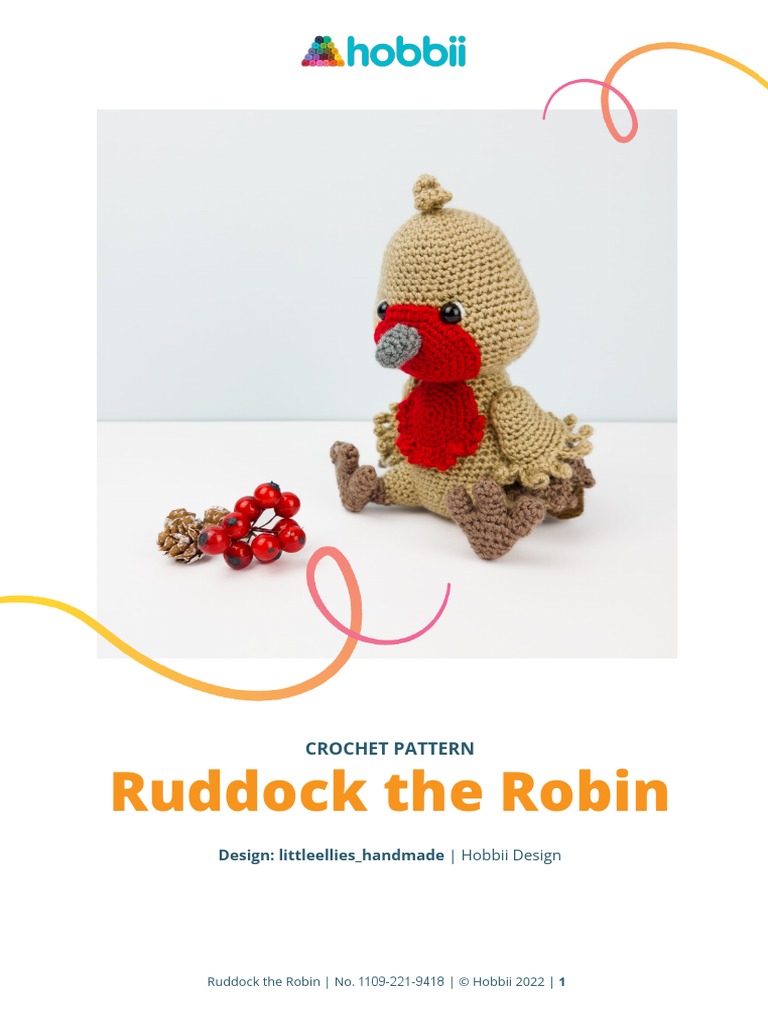 Bird Ruddock The Robin Amigurumi | PDF | Crochet | Yarn
