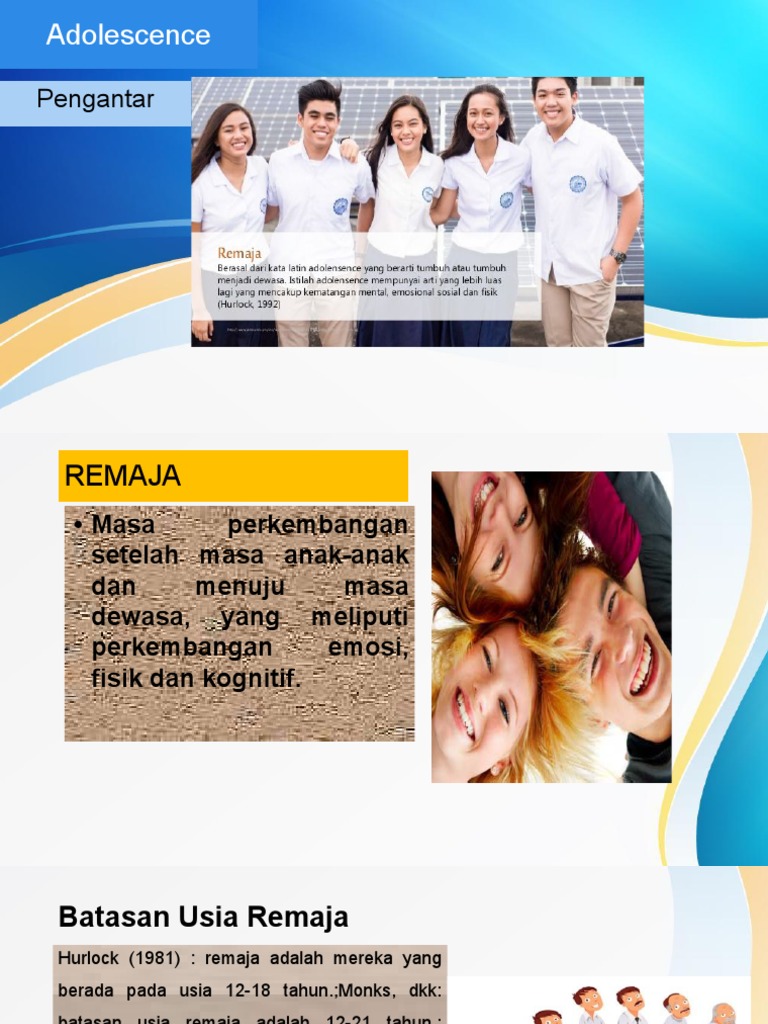 Perkembangan Remaja: Usia dan Tugasnya | PDF