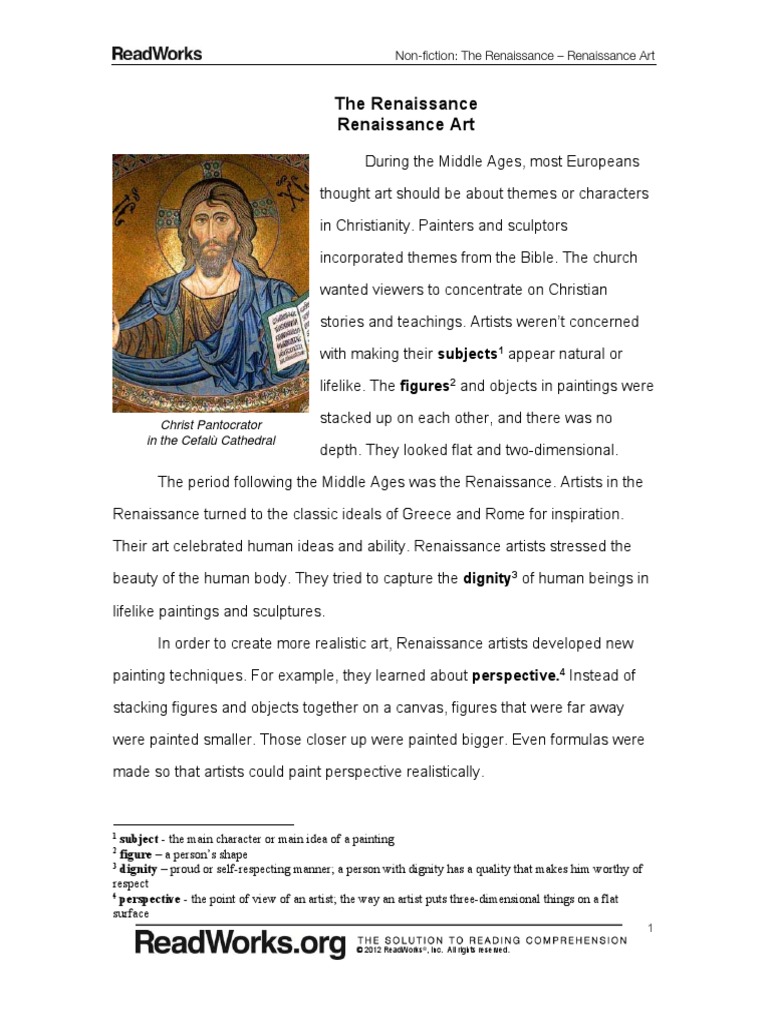 Renaissance Art | PDF | Social Science