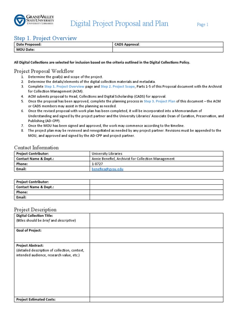 Digital Collection Proposal | PDF | Metadata | Libraries
