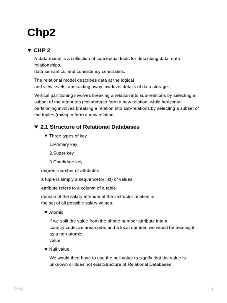 Chp2 Database | PDF | Relational Database | Relational Model