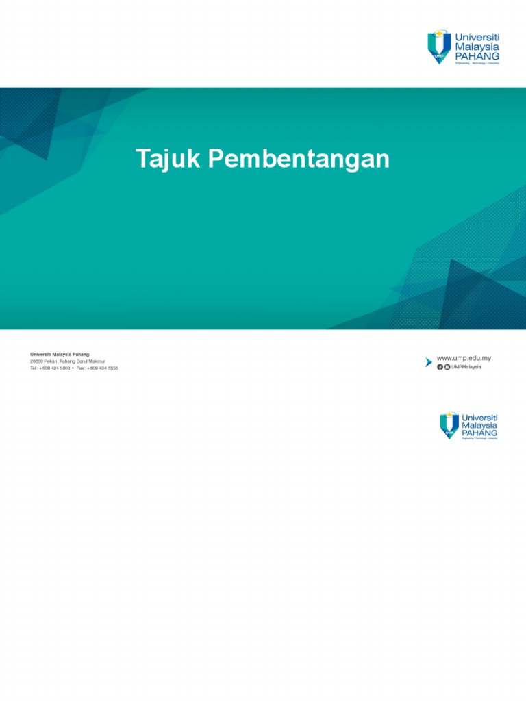 Template - Slide Rasmi - UMP | PDF