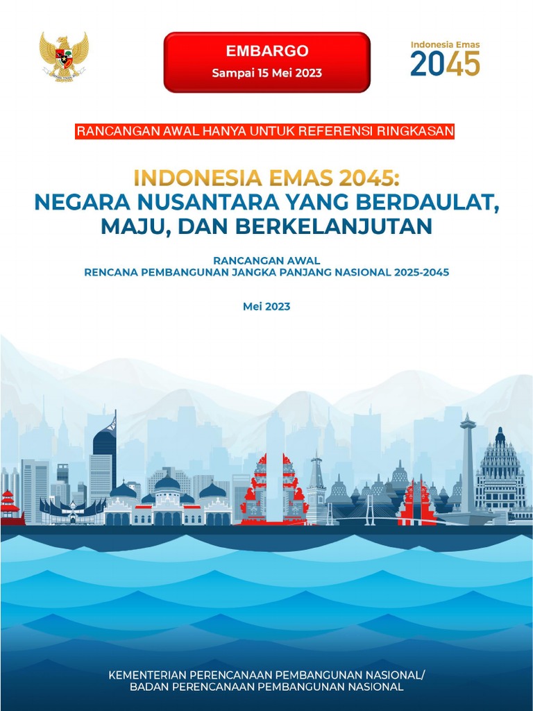 Rancangan Awal RPJPN 2025-2045 Per 16 April 2023 | PDF