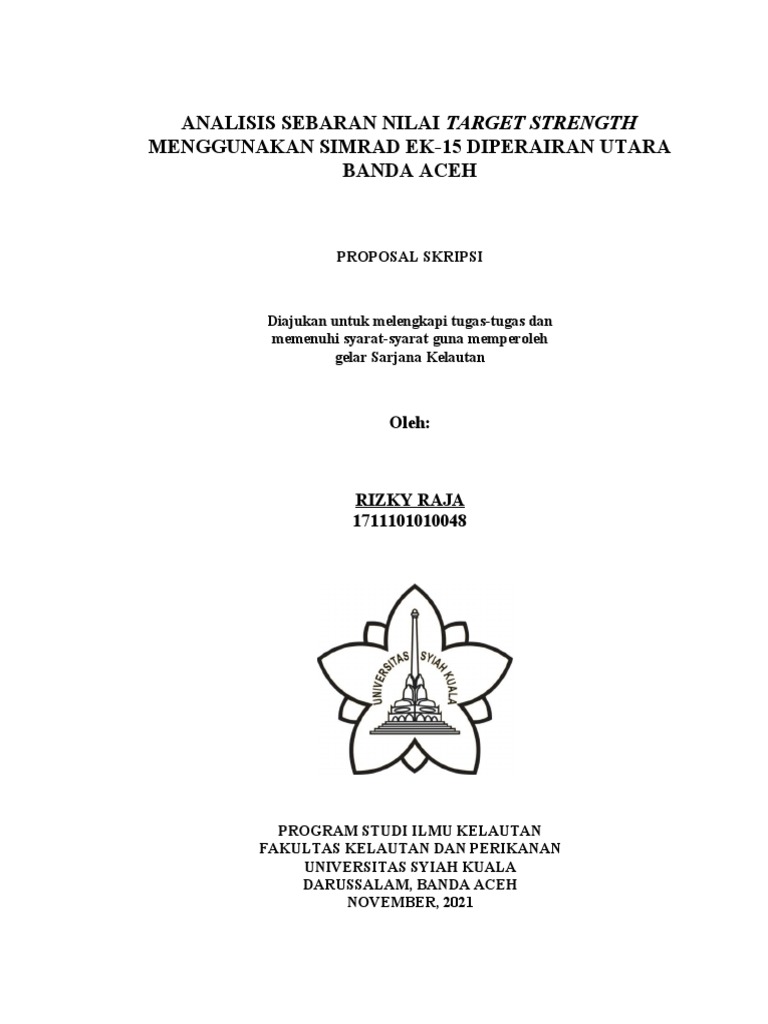 Analisis Sebaran Nilai Target Strength Menggunakan Simrad E1 | PDF