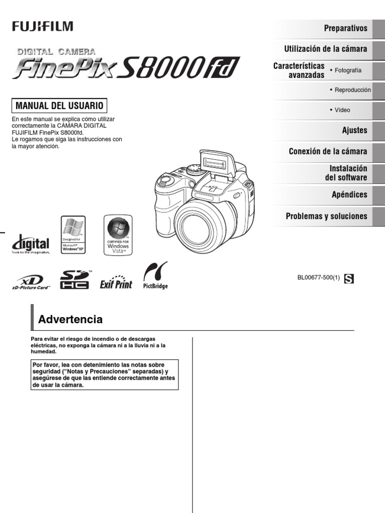 Manual Instrucciones Camara Fujifilm S8000FD | PDF