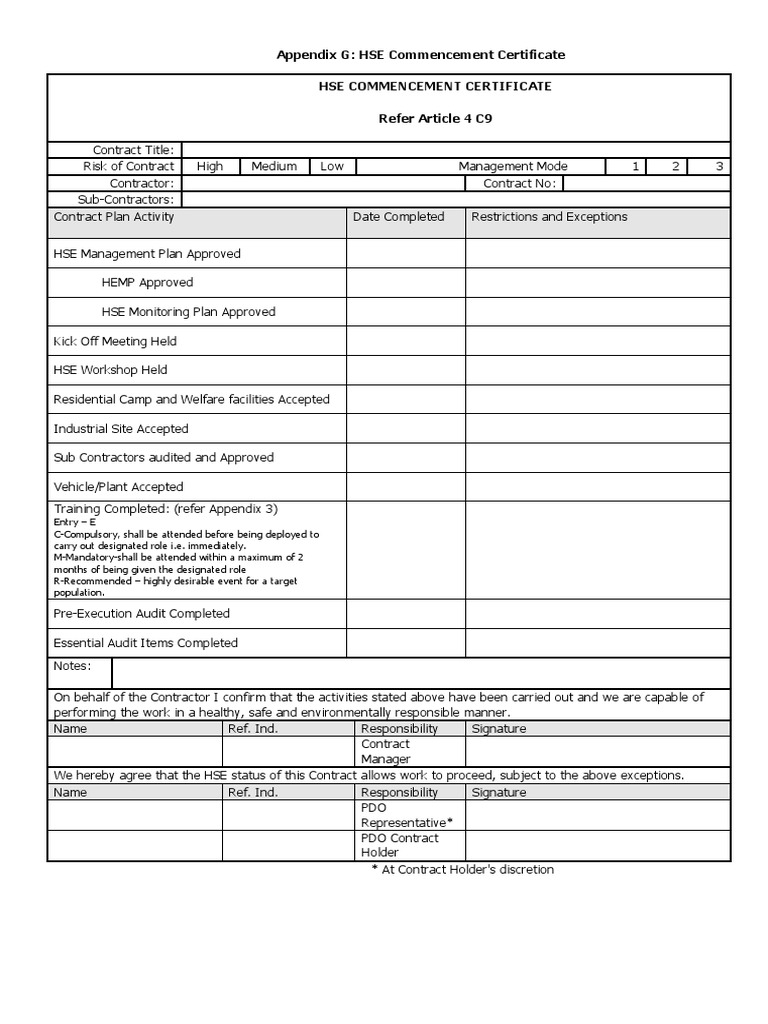 HSE Commencement Certificate Overview | PDF | Business | Finance ...