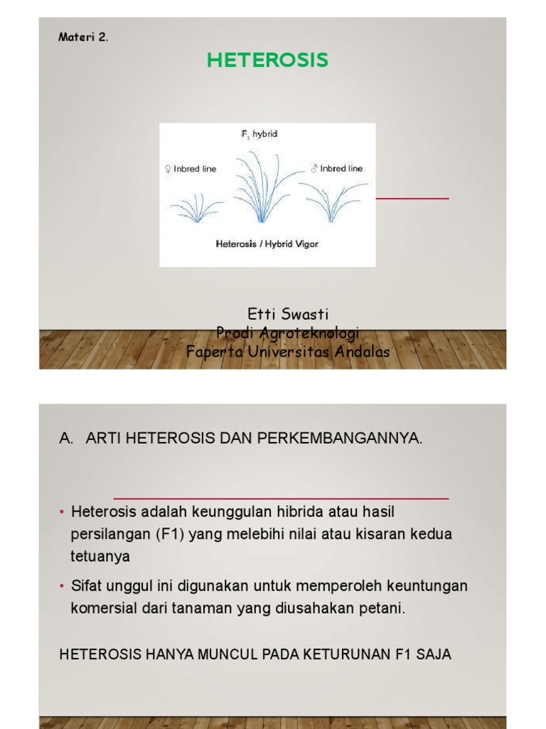 Arti dan Teori Heterosis dalam Pertanian | PDF