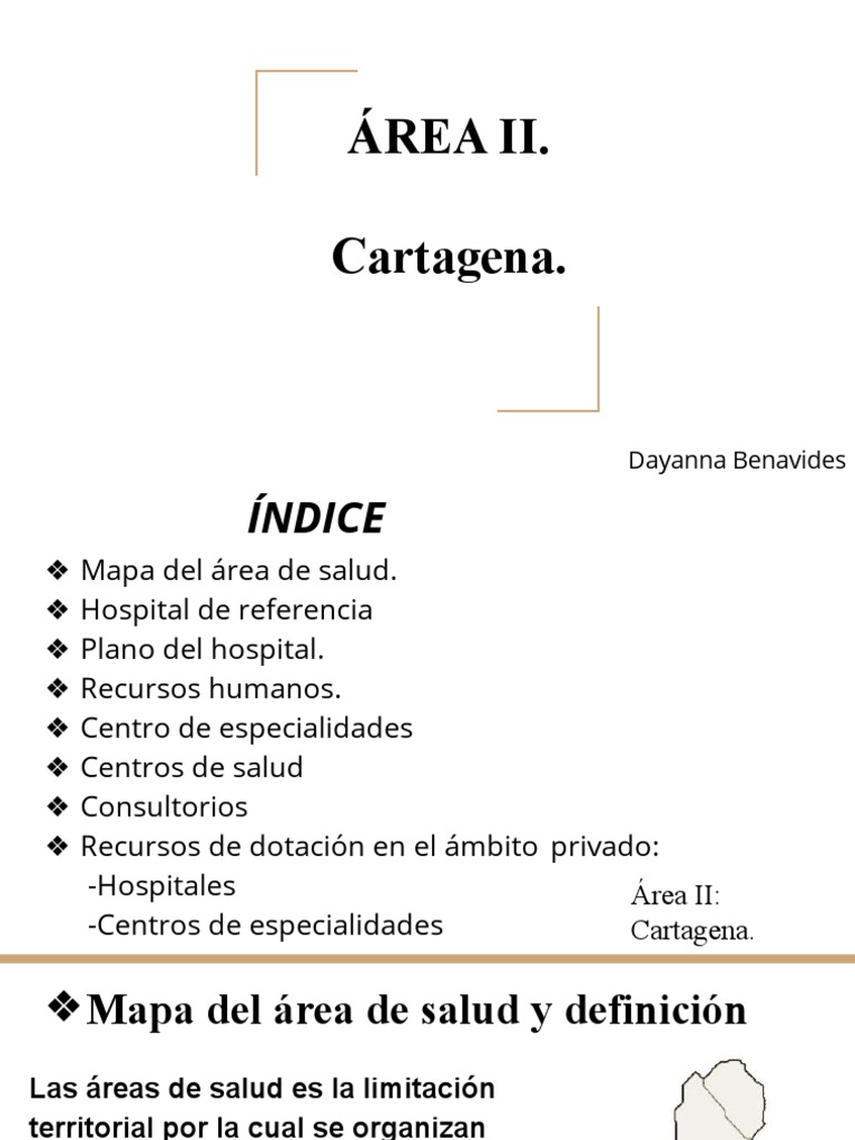 Mapa y Recursos del Área II en Cartagena | PDF | Hospital | Enfermería