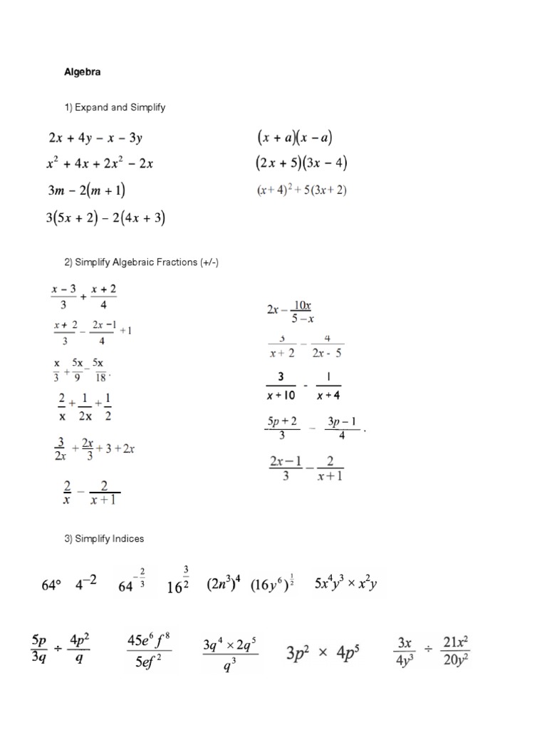 CSEC Math Algebra | PDF