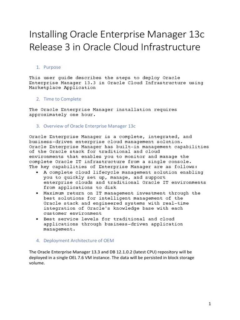 OEM Marketplace User Guide | PDF | Cloud Computing | Oracle Corporation