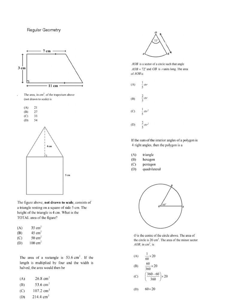 CSEC Math Geometry - Angles | PDF