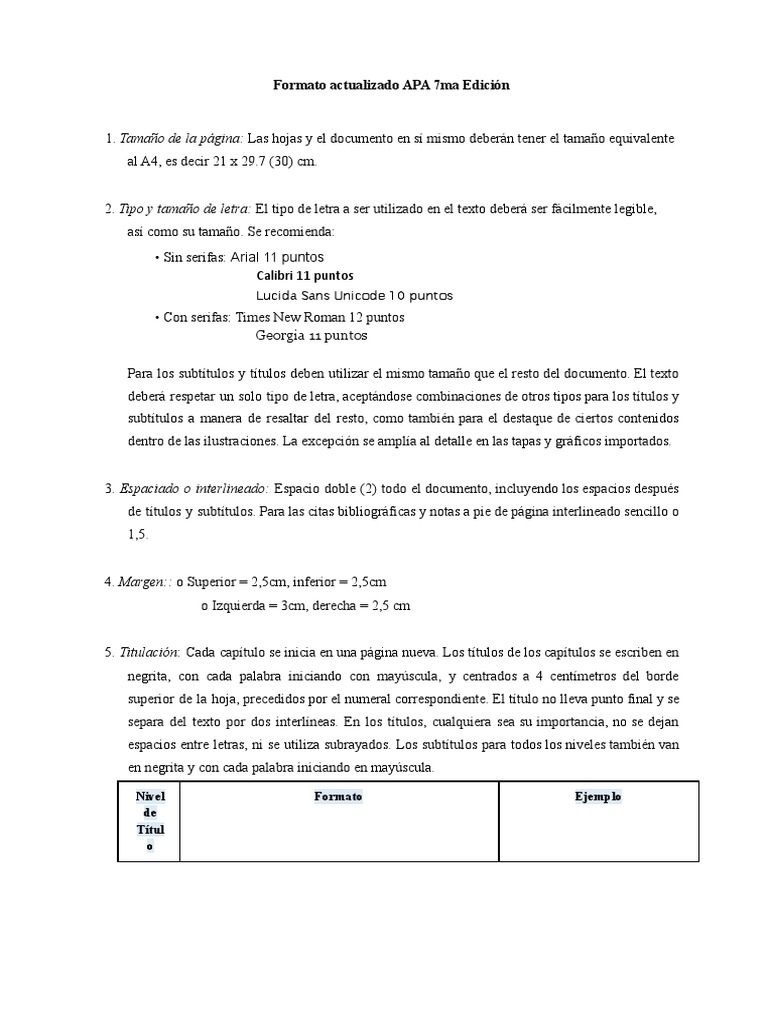 Formato Actualizado APA 7ma Edición | PDF